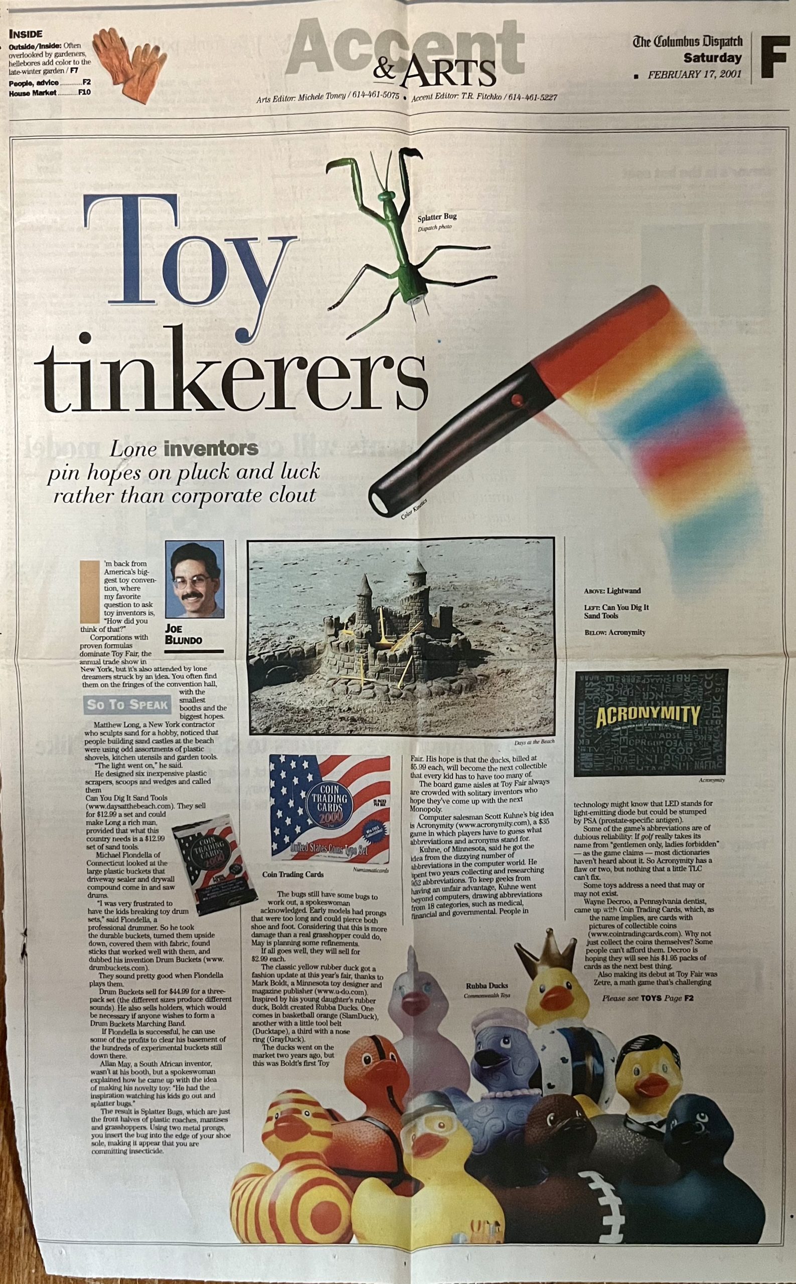 The Columbus Dispatch – Accent & Arts – Toy tinkerers | Rubba Ducks